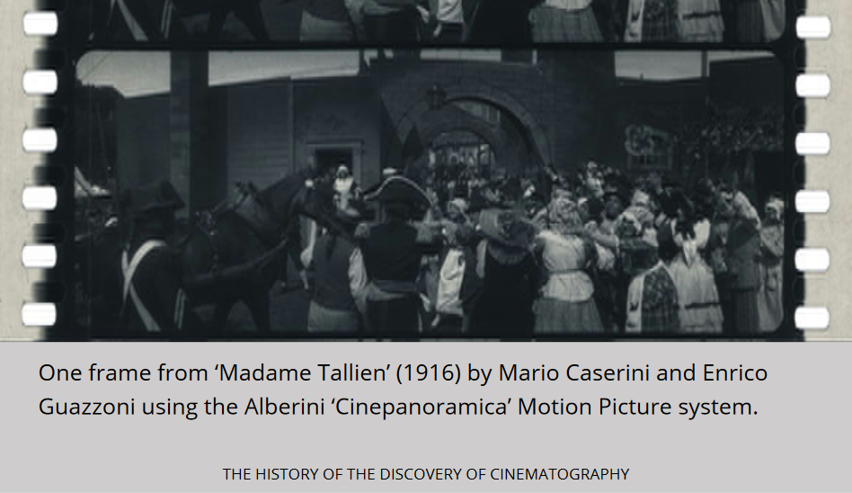 Madame Tallien (1916) using the Alberini Cinepanoramica